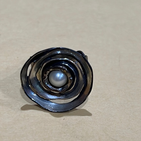 Jewelry | Just In Israel Brutalist Sterling Silver Ring With Pearl ...